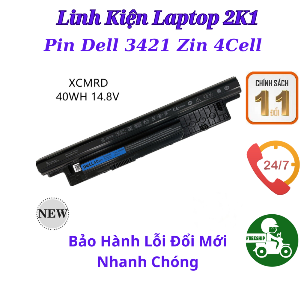 Pin LAPTOP 3421 Dell Inspiron Latitude Vostro 3421 3521 Chính Hãng ...