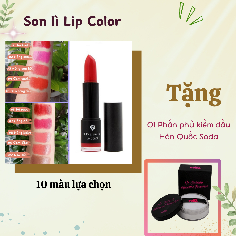 Tặng 1 Phấn phủ kiềm dầu dạng bột Hàn Quốc - Son lì và dưỡng môi The ...