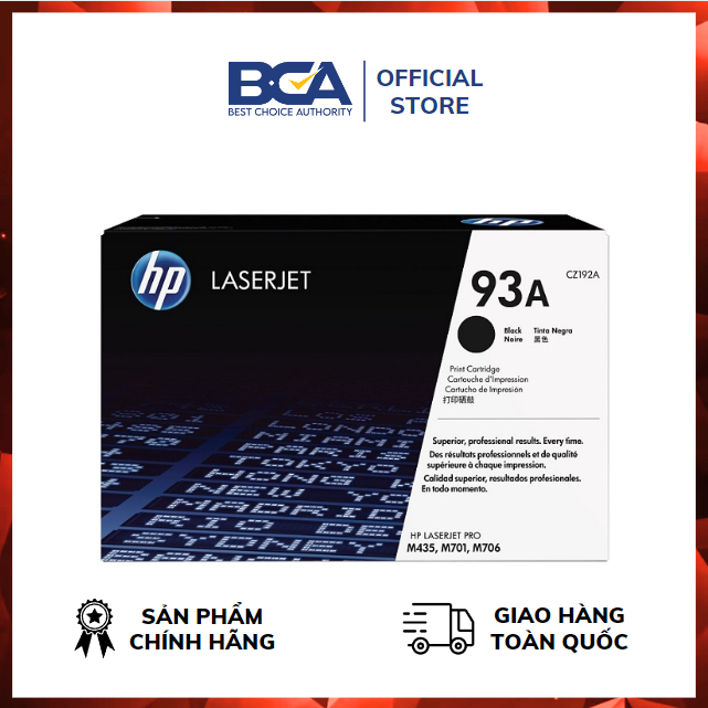 Mực In HP 93A Black Original LaserJet Toner Cartridge (CZ192A) | Shopee ...