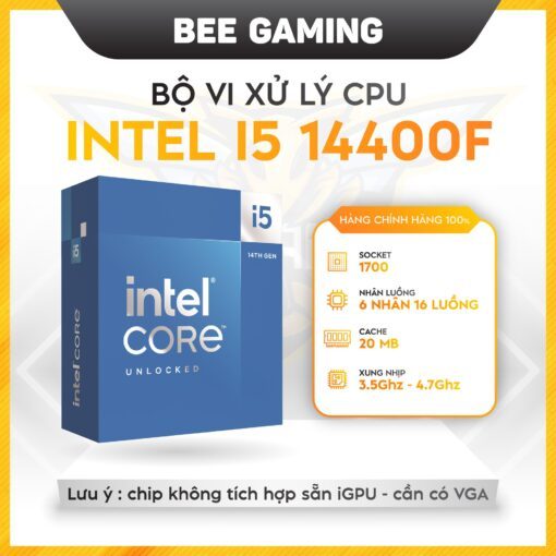 CPU INTEL i5 14400F ( 2.5GHz Turbo 4.7GHz / 10 Nhân 16 Luồng / 20MB / LGA 1700 ) | Shopee Việt Nam