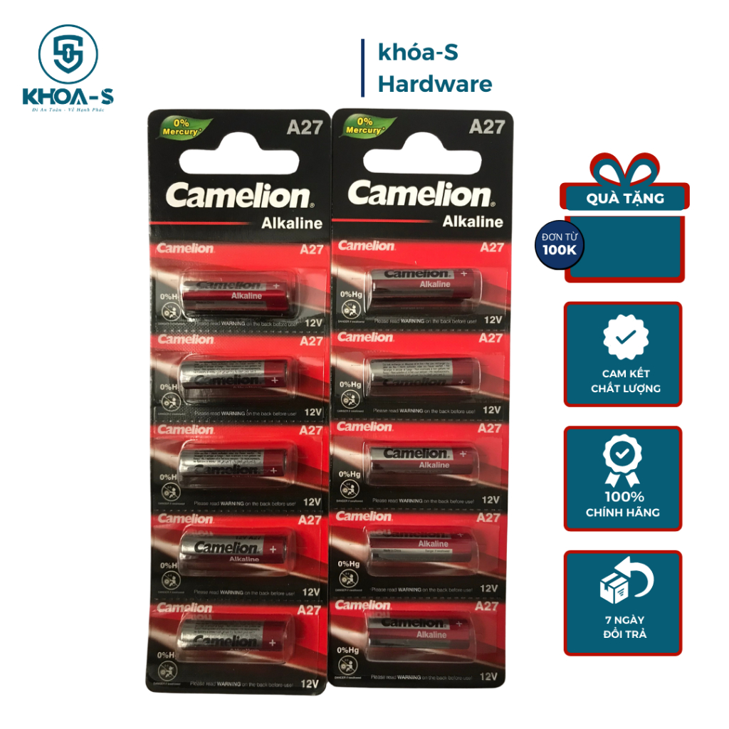 [ Chuyên Pin Chính Hãng ] Pin Alkaline Camelion A23-12V Chính Hãng 100% - BH 6 tháng 1 đổi 1 ...