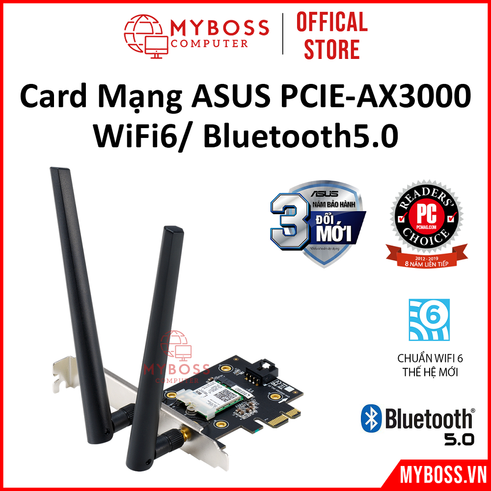 [CHÍNH HÃNG] Card Mạng Asus AX3000 PCI-E Chuẩn Wifi 6, Tích Hợp ...