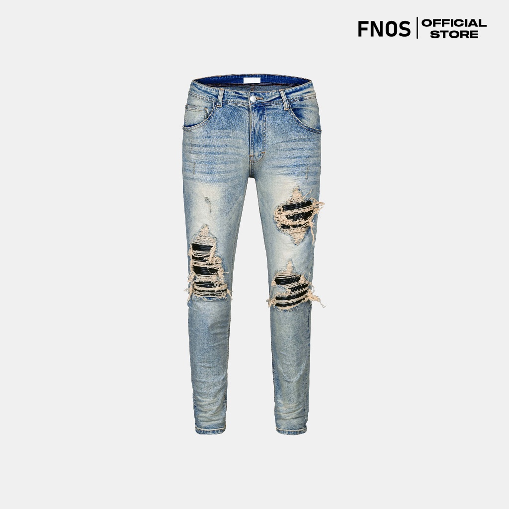 FNOS | QUẦN SKINNY JEANS MID BLUE - NZ53 | Shopee Việt Nam