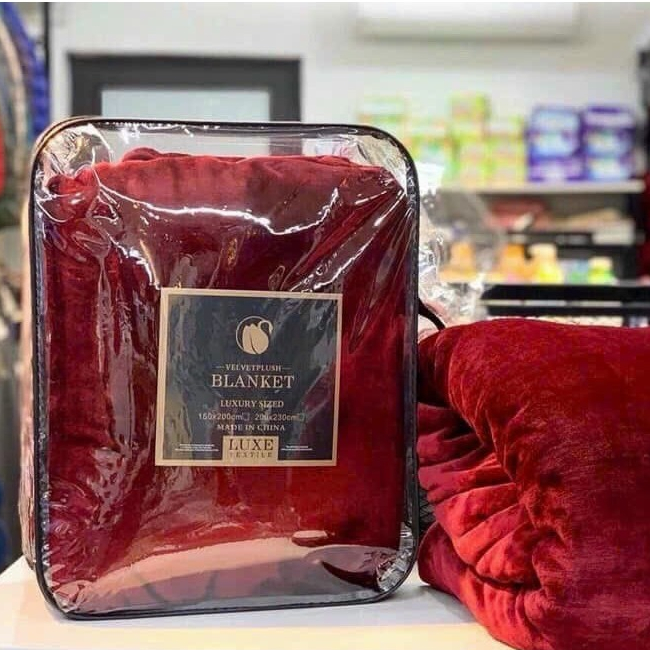 CHĂN LÔNG THỎ BLANKET LOẠI DÀY CÓ TÚI ĐỰNG [shopmesan01] | Shopee Việt Nam