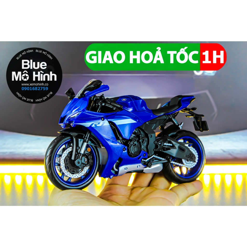 Xe mô hình mô tô Yamaha R1 1:12 Xanh M2 | Shopee Việt Nam