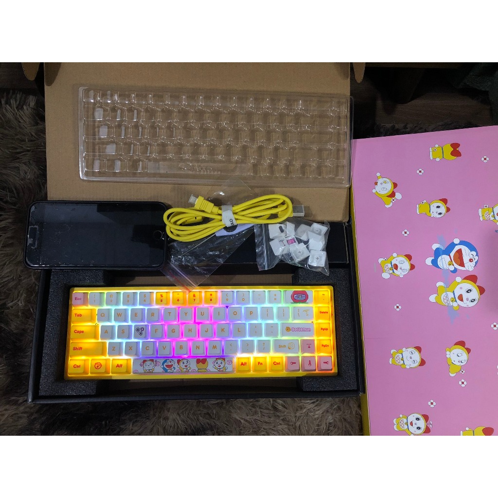 [Siêu rẻ] Phím cơ chính Akko 3068 Doremi/Doremon/Neon led RGB - Bàn ...