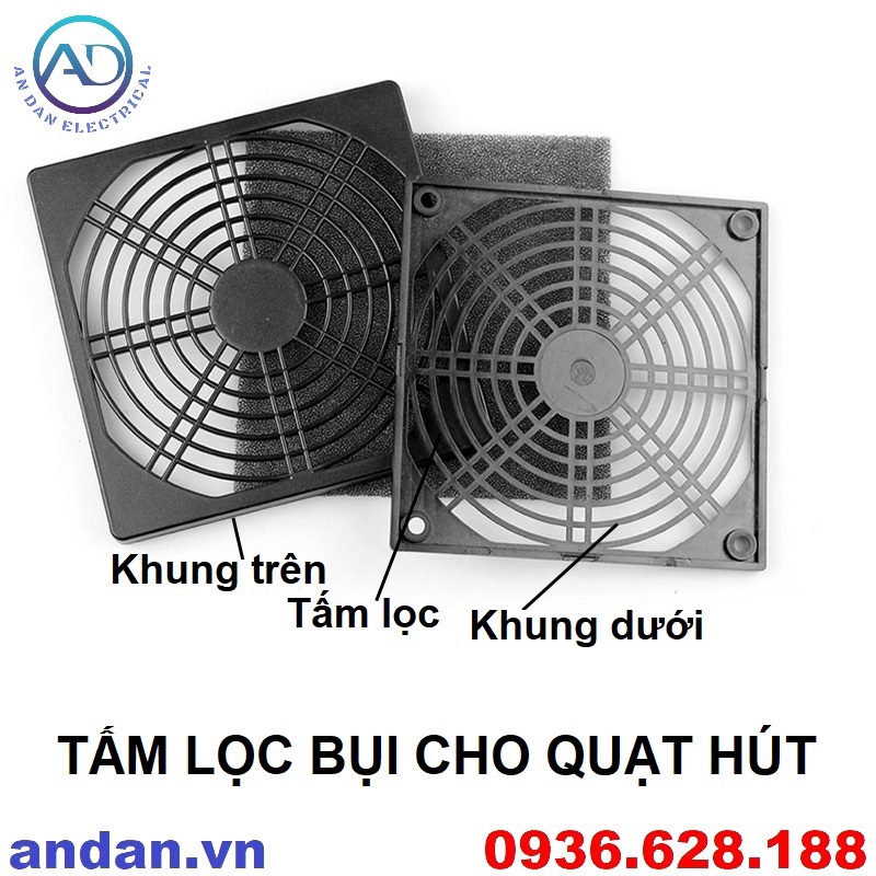 Tấm lọc bụi quạt hút 12x12cm 15x15cm 17x15cm 20x20cm - Fan Filter ...