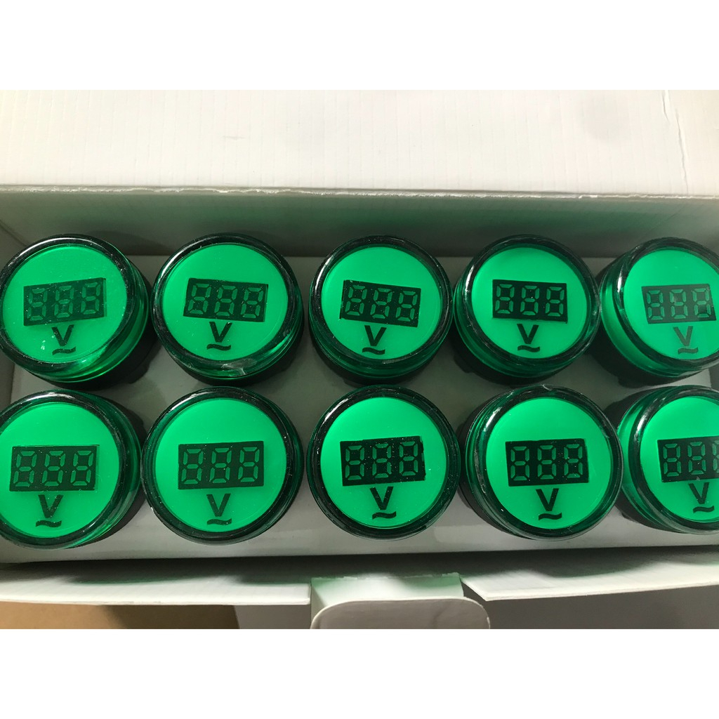 (CNC) Đèn báo xanh , đỏ , vàng hiển thị VOLT 80-500VAC CNC AD16-22DV ...