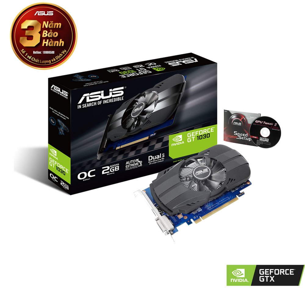 VGA ASUS PH-GT1030-O2G-1050-1050TI-1060 3GB | Shopee Việt Nam
