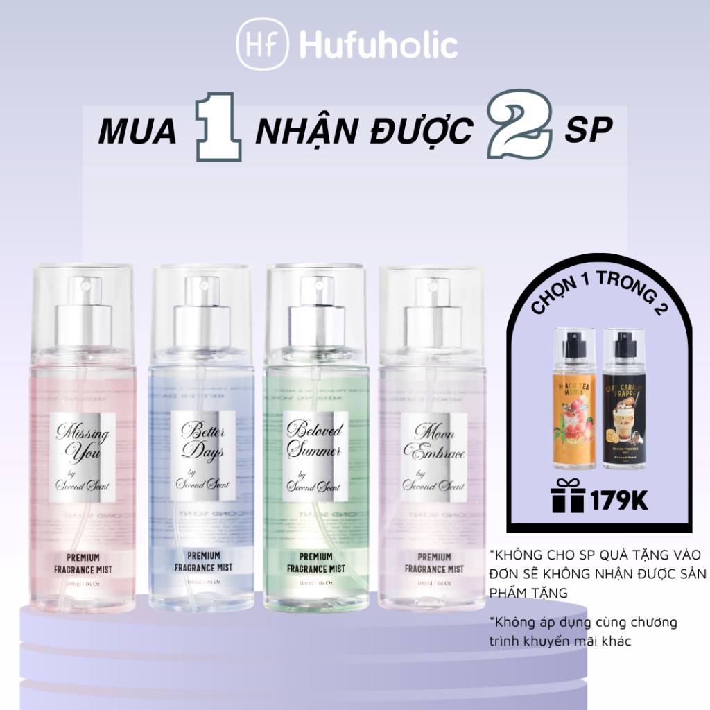 Xịt thơm toàn thân SECOND SCENT Premium Fragrance Mist Bodymist nước ...
