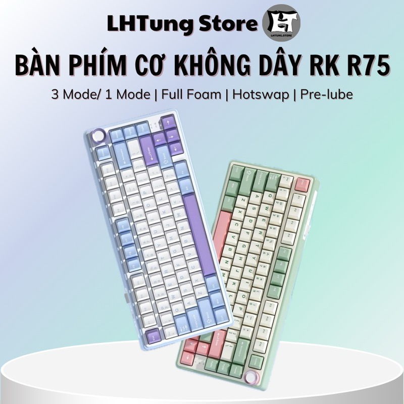 [SẴN GIAO BẢN PRO] Bàn phím cơ không dây RK R75 Pro | Full phím 3 mode ...
