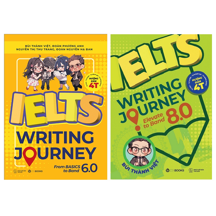 Sách - Bộ 2 cuốn : IELTS Writing Journey - From Basics To Band 6.0 và ...
