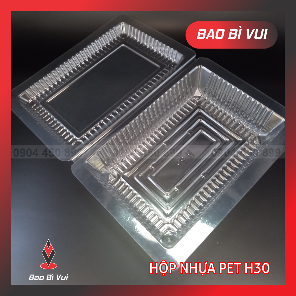 [100 cái] Hộp đựng bánh H30 / H50 / H55 / H25 / H21 nhựa PET - BAO BÌ ...