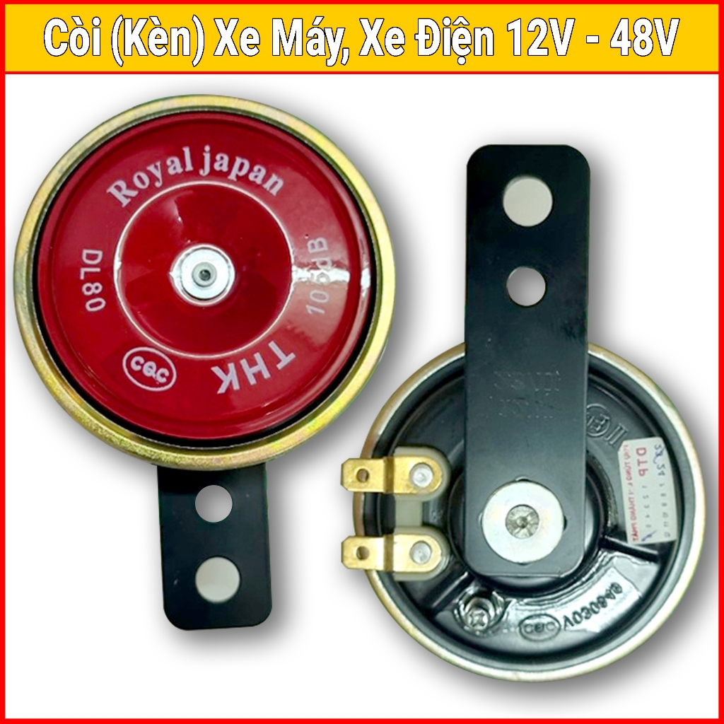 Còi (Kèn) Xe Máy, Xe Điện, Xe Đạp Điện 12V, 48V dùng cho mọi loại xe ...