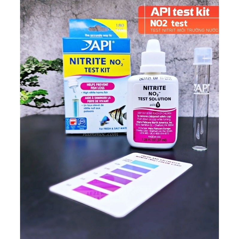 BỘ KIỂM TRA NITRITE API NO2- TEST KIT | ĐO CHẤT LƯỢNG NƯỚC HỒ THỦY SINH ...
