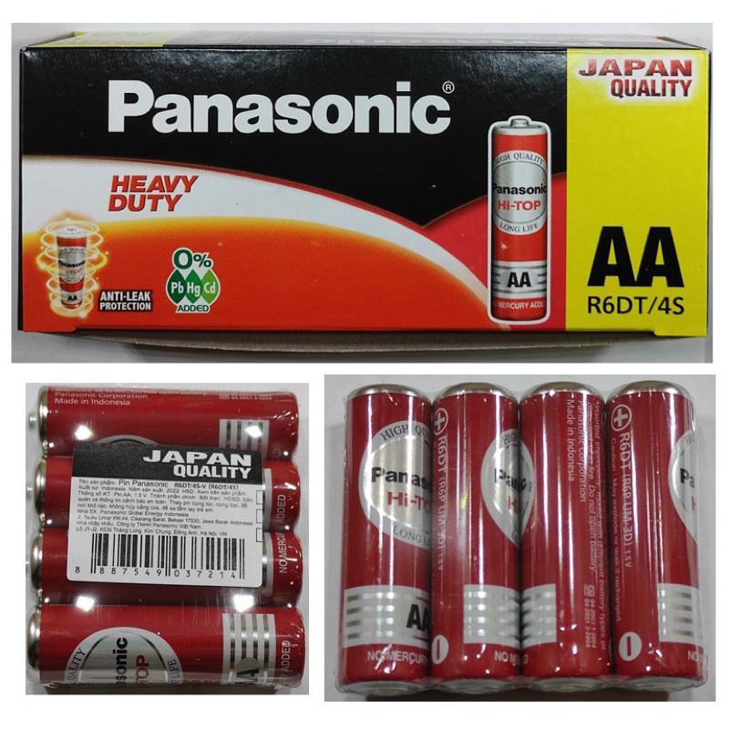 Pin 2A Panasonic Đỏ ( Hộp 60 viên) Chính Hãng | Shopee Việt Nam