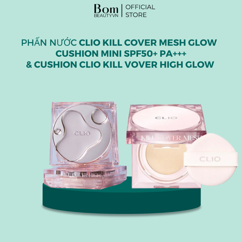 Phấn Nước Clio Kill Cover Mesh Glow Full Size/ Mini 5g Hồng (01/2026 ...