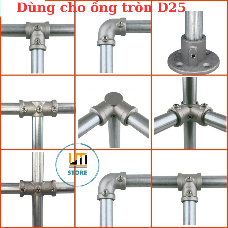 Khớp nối nhanh ống inox, nhôm kích thước D25 | LM store | Shopee Việt Nam