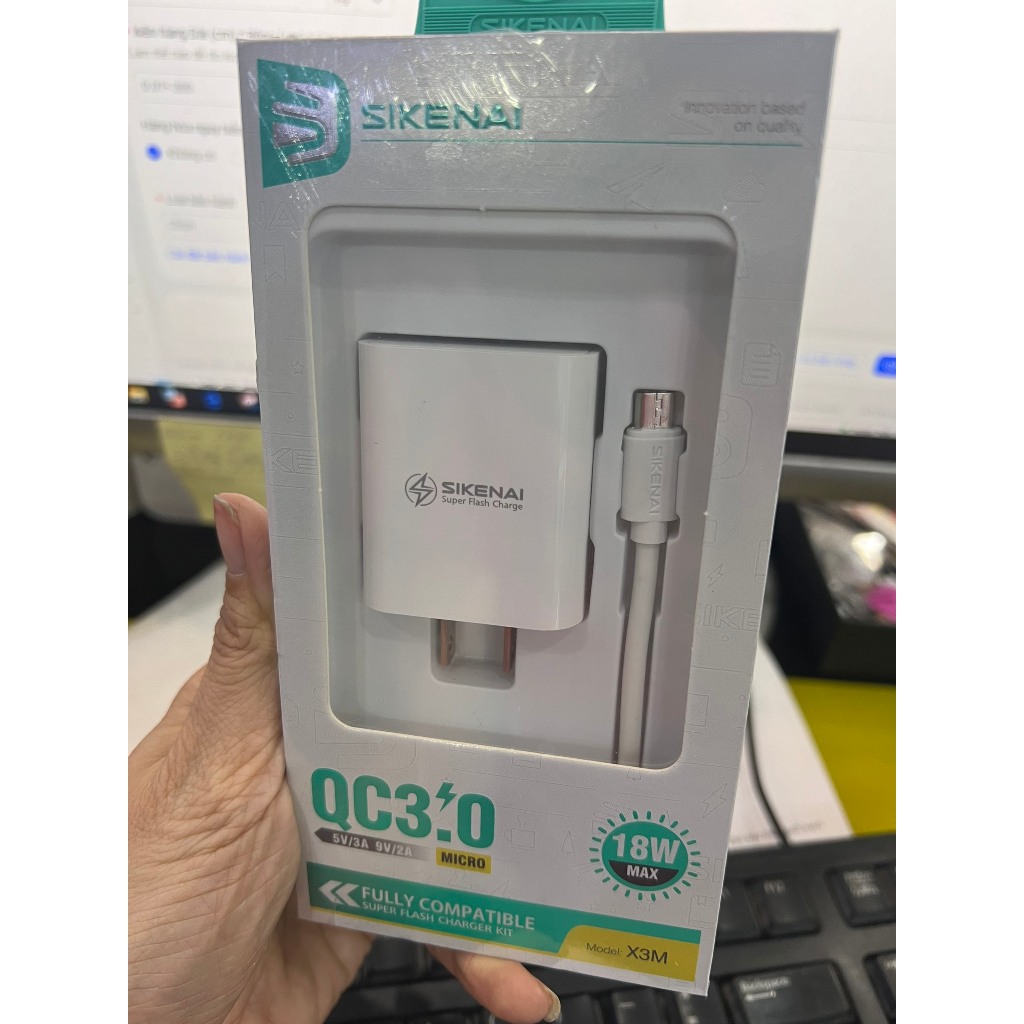 Bộ sạc gồm cốc và cáp sạc X3M Sikenai Usb micro | Shopee Việt Nam