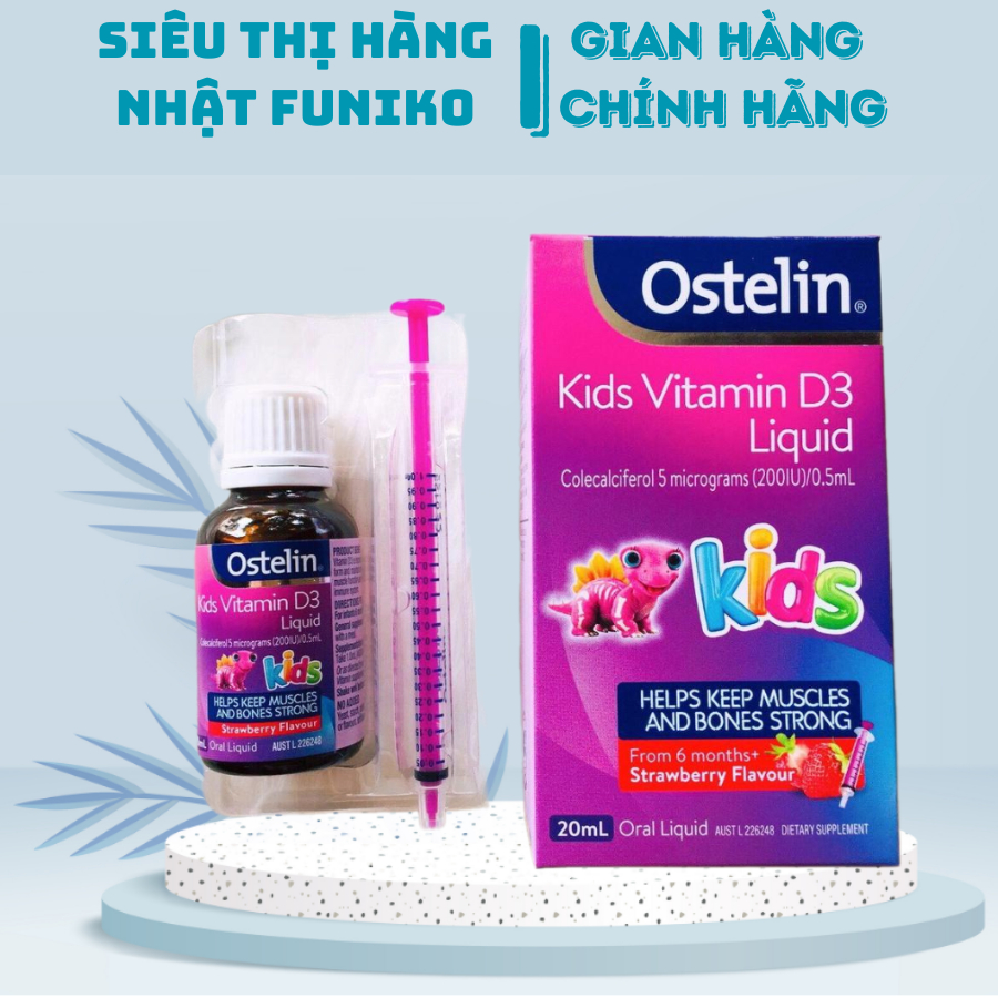 Vitamin d3 úc Ostelin Infant Drop 2,4ml và Ostelin kid liquid 20ml ...