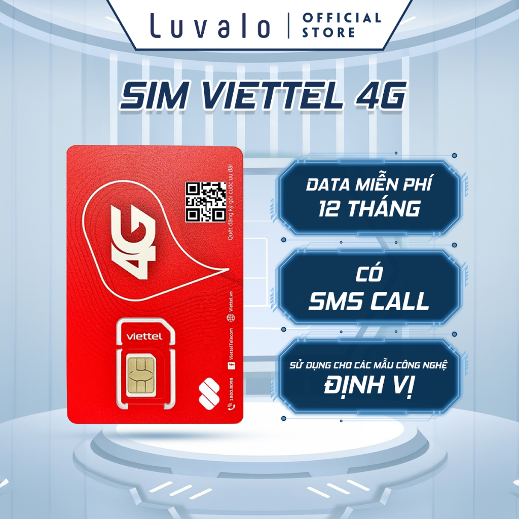 Sim 4G Viettel sim sử dụng định vị xe máy ô tô đồng hồ trẻ em Free 12 Tháng Luvalo | Shopee Việt Nam