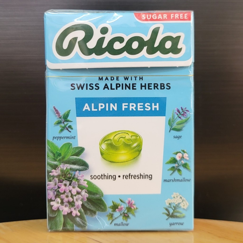 RICOLA - hộp XANH BIỂN 40g - KẸO THẢO MỘC KHÔNG ĐƯỜNG / THỤY SĨ / Alpin Fresh Candy (sugar free ...