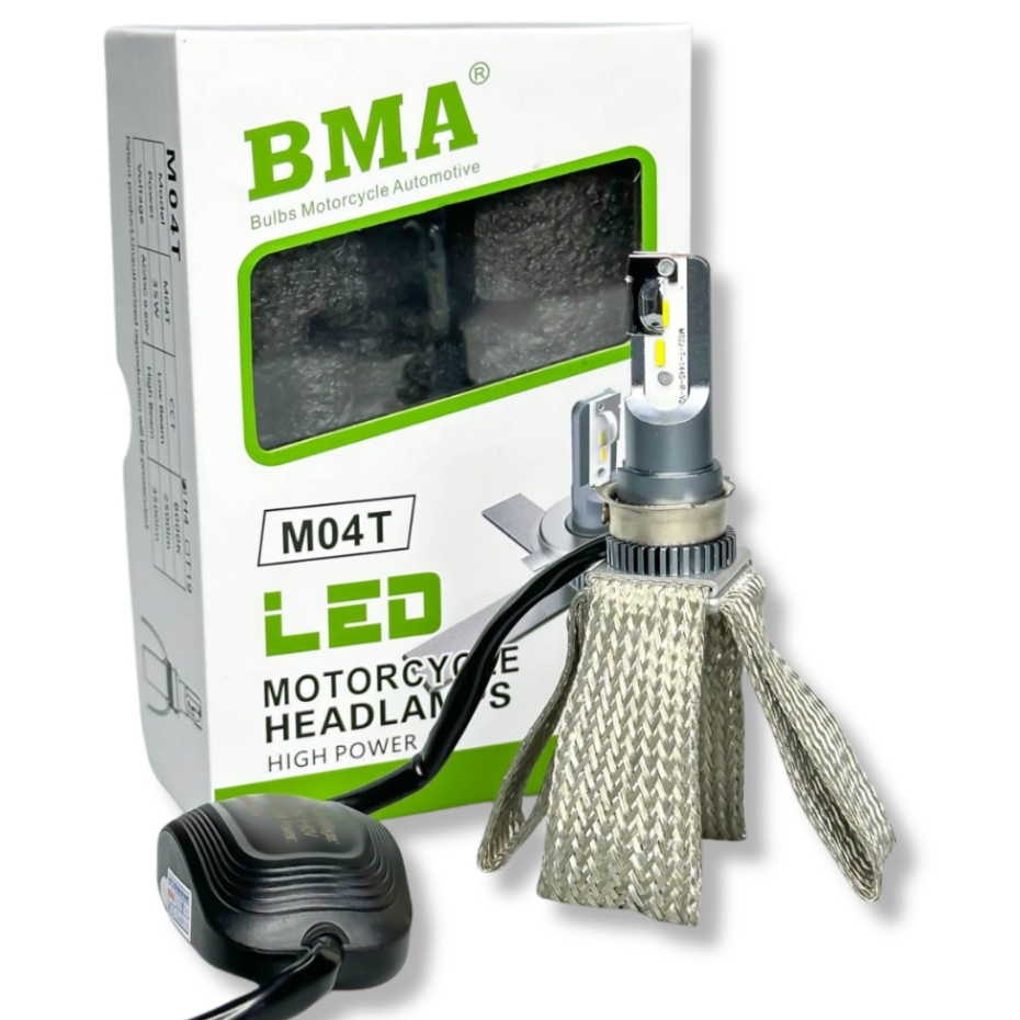 Đèn LED Tim M04T Chính Hãng BMA , 35W H4,M5 Chạy Được Điện Máy Pha Cos Chuẩn Lắp Xe Máy Bảo Hành ...