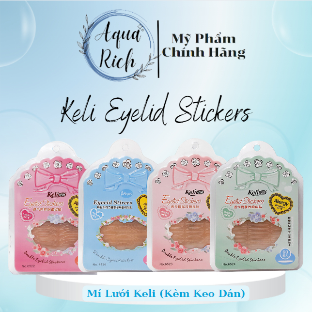 Miếng Dán Kích Mí Lưới KELI ALLERGY DOUBLE EYELID STICKERS Kèm Keo Dán ...