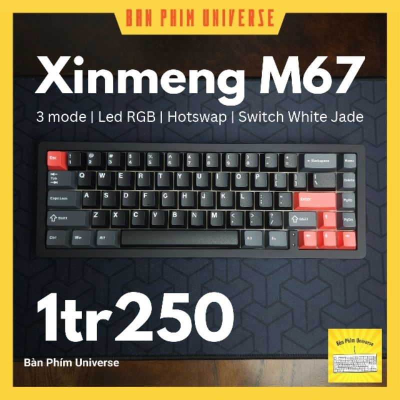 Xinmeng M67 Pro - bàn phím nhôm CNC bàn phím cơ không dây 3 chế độ kết ...