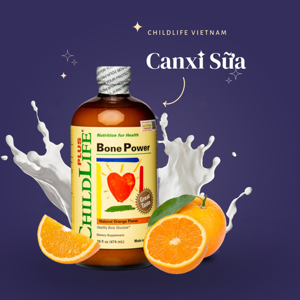 (date 2025) Canxi sữa cho bé và mẹ ChildLife Bone Power (474 ml ...