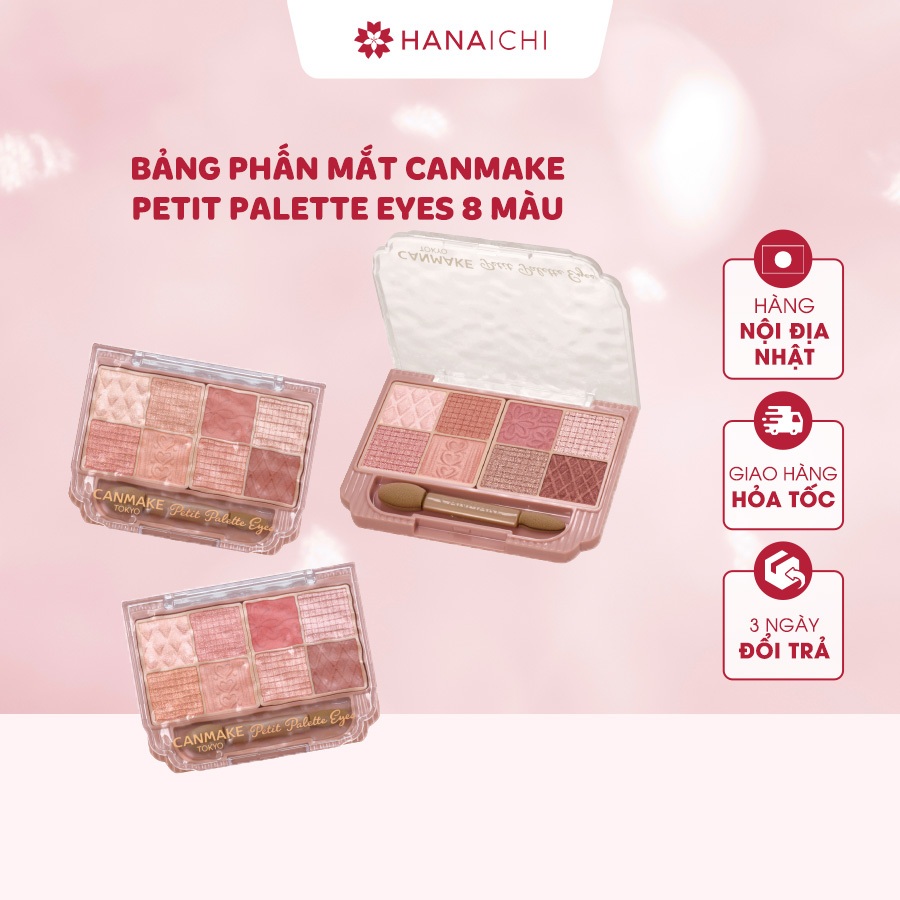 Bảng phấn mắt Canmake Petit Palette Eyes 8 ô mịn lì kèm cọ - Nội địa Nhật | Shopee Việt Nam