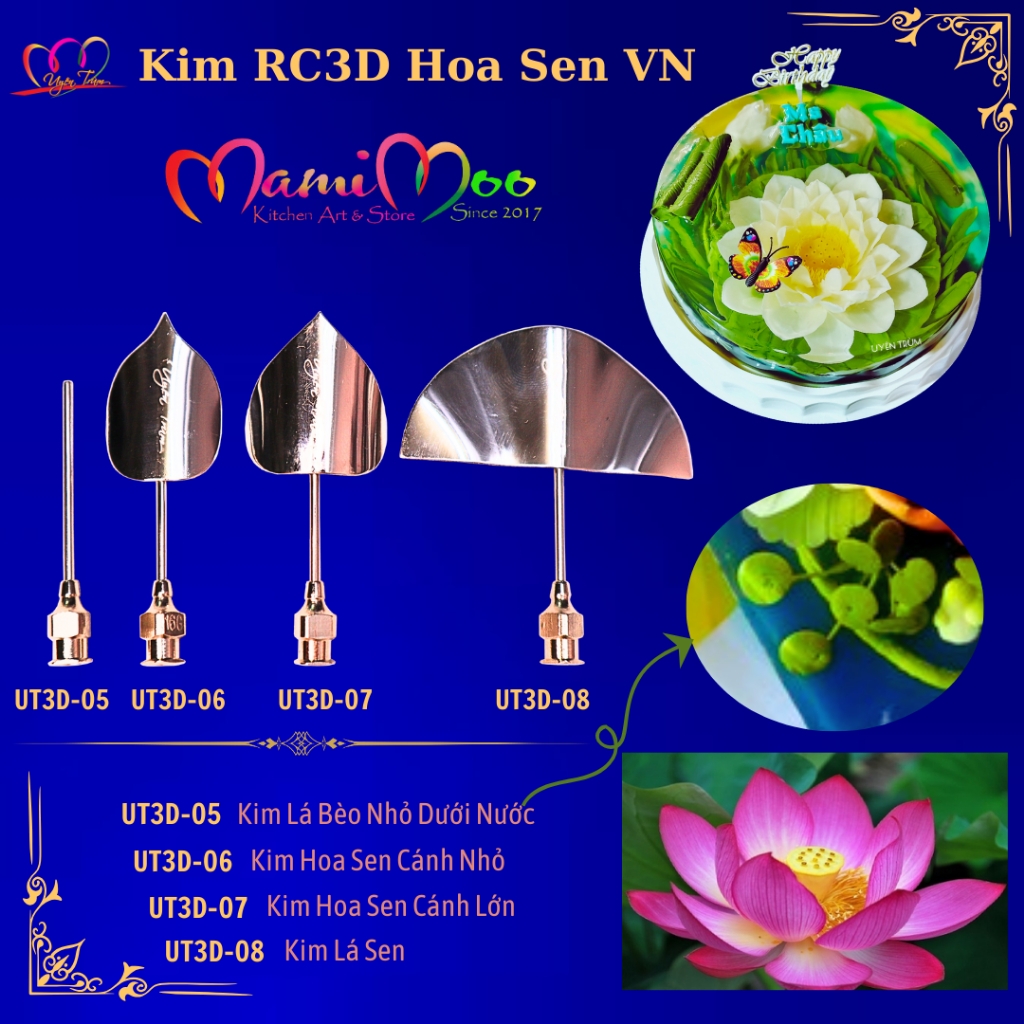 Bộ Kim Rau Câu 3D - KUT02 - Hoa Sen | Shopee Việt Nam