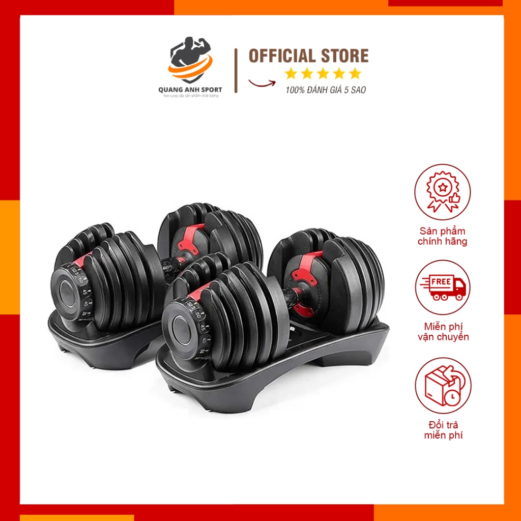 Tạ Tay Bowflex 552 (1 Quả) Chính Hãng 15 Mức Điều Chỉnh Từ 2,2Kg Đến ...