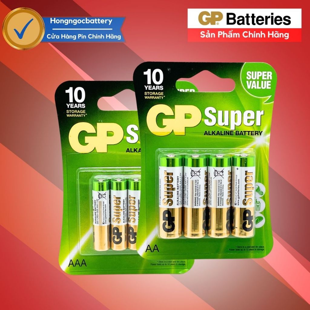 Pin AA và Pin AAA GP Super Alkaline 1,5V Cực Bền - Hàng chính hãng ...