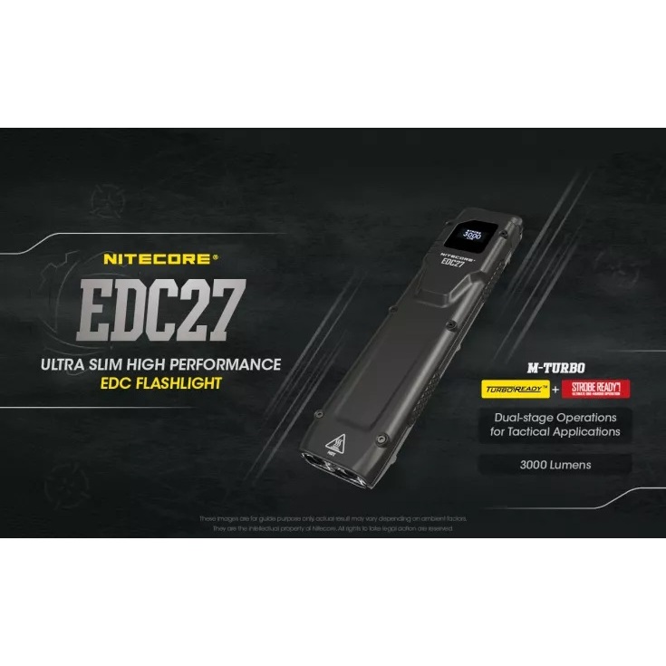 Đèn Pin NiteCore EDC27 UHi 3100 Lumen - Chiếu Xa 305m, Sạc USB-C, Màn Hình OLED, Bảo Hành 2 Năm ...