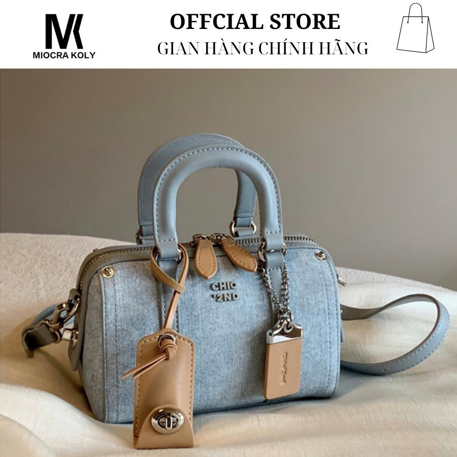 ( SẴN HÀNG ) Túi xách tay CHIO2ND da siêu sợi màu denim CO159 | Shopee Việt Nam