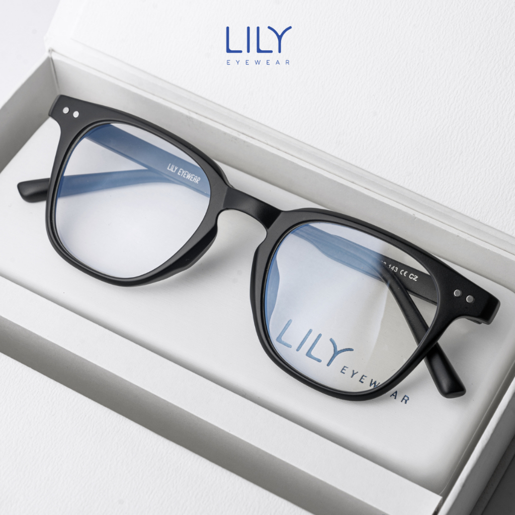 Kính cận nam LILY EYEWEAR chất liệu nhựa cứng cáp thanh nhẹ mắt vuông ...
