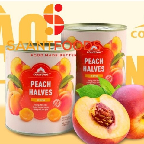 Đào Halves Countree (Lon) - 820G | Shopee Việt Nam