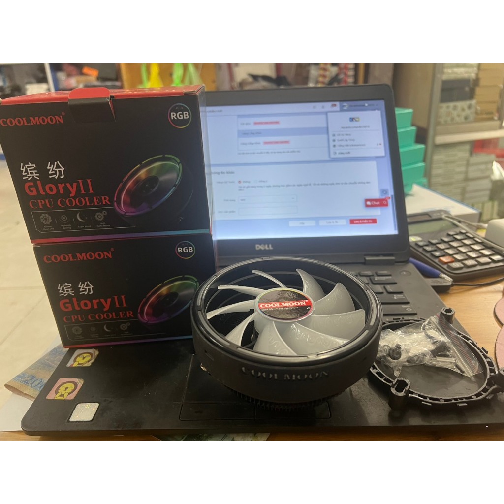 Quạt Tản Nhiệt CPU, Tản nhiệt khí CPU COOLMOON Leto II Auto RGB Đa năng ...