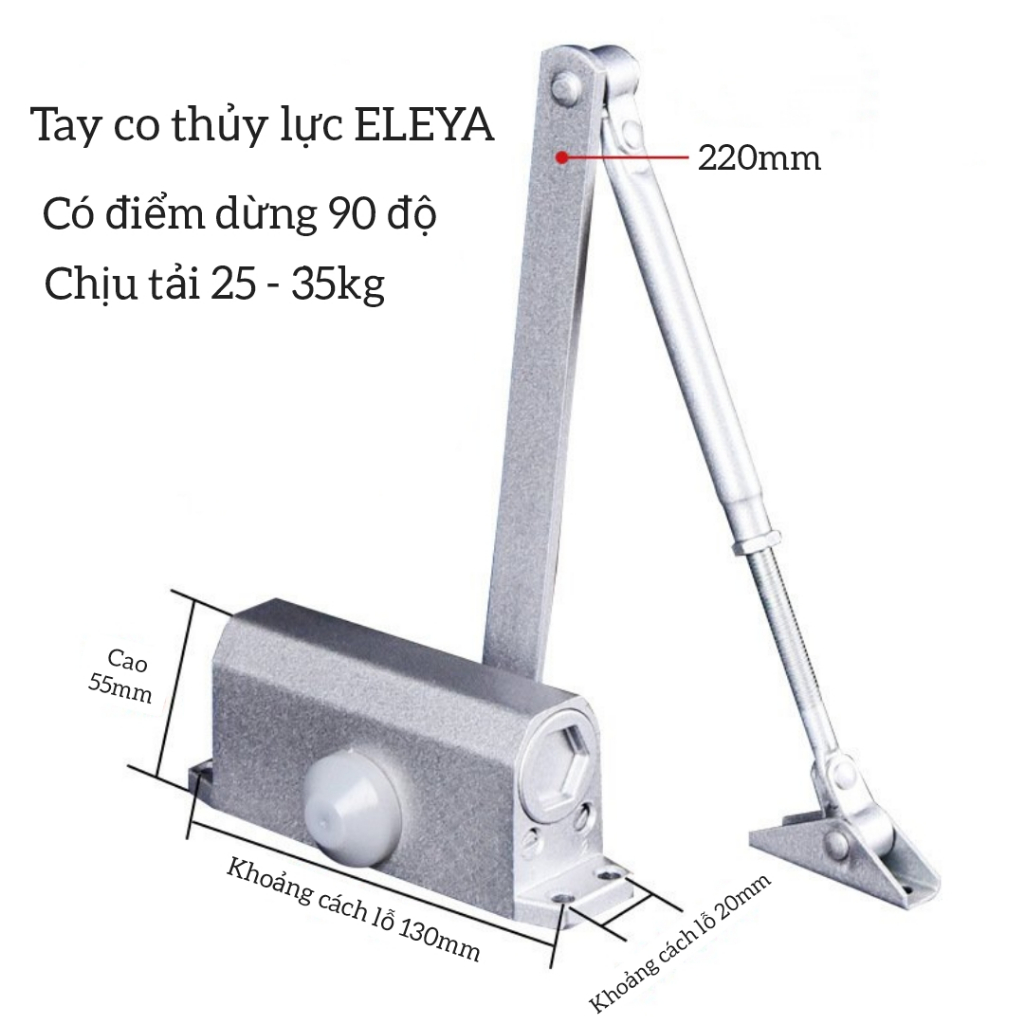 Tay Co Thủy Lực Tự Động Đóng Cửa ELEYA Có Điểm Dừng 90 Độ | Shopee Việt Nam