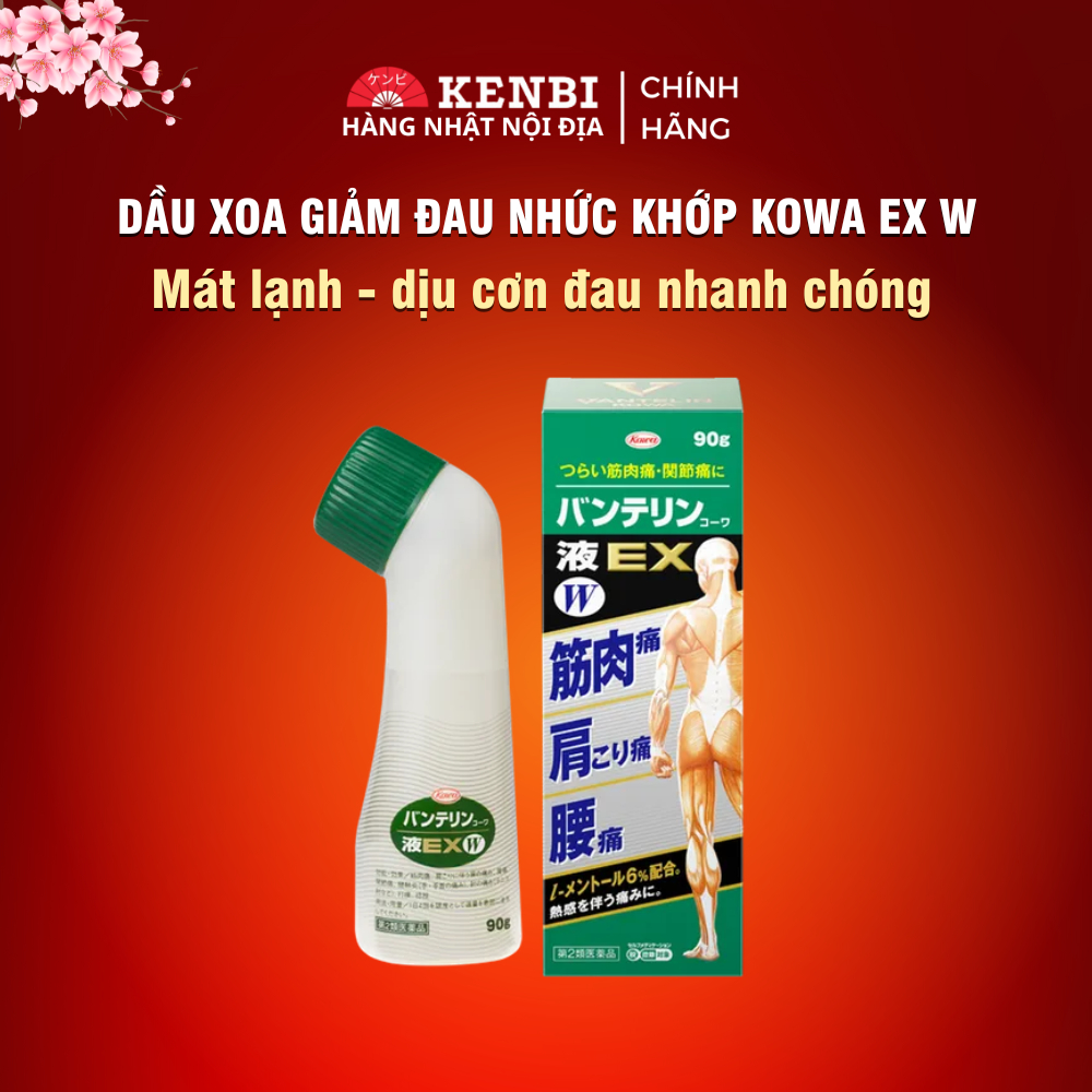 Dầu Xoa Giảm Đau Nhức Xương Khớp Kowa Vantelin EX W 90gr | Shopee Việt Nam