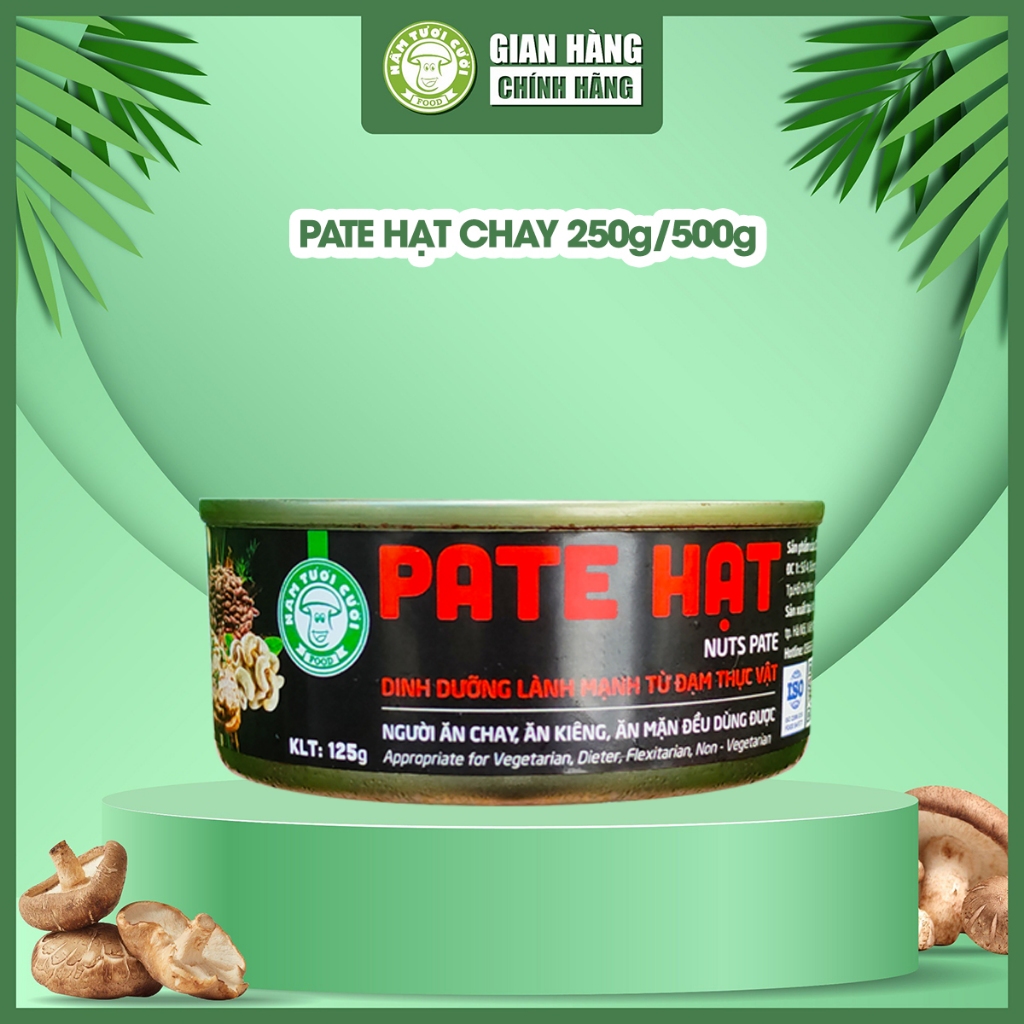 Pate Hạt Chay Nấm Tươi Cười 250g/500g Pate Chay Dùng Liền, Ngon Hơn Khi ...