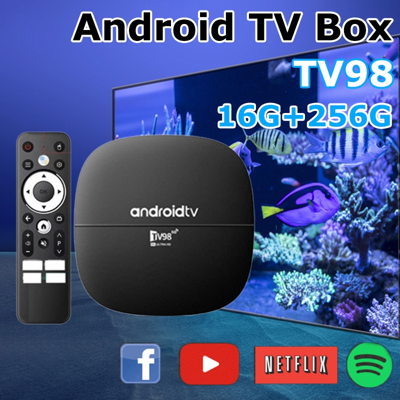 Android TV Box TV98 bản 16G+256GB, độ phân giải 4K mang lại hình ảnh ...