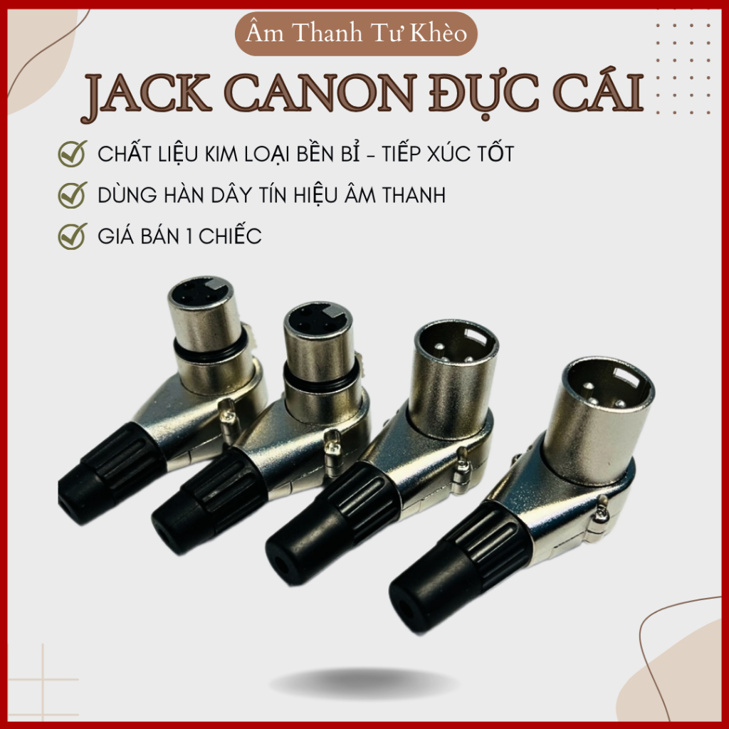 Jack Canon Đực Cái Cong Chữ L Loại Tốt Hàn Dây Tín Hiệu, Giá 1 Chiếc ...