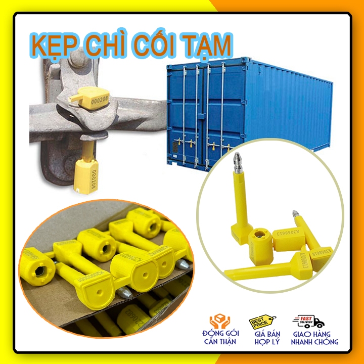 [ Kẹp chì tạm ] Hộp 20 cái Khóa Niêm Phong Cối 7mm cho container, xe tải, cửa kho đã in seri ...