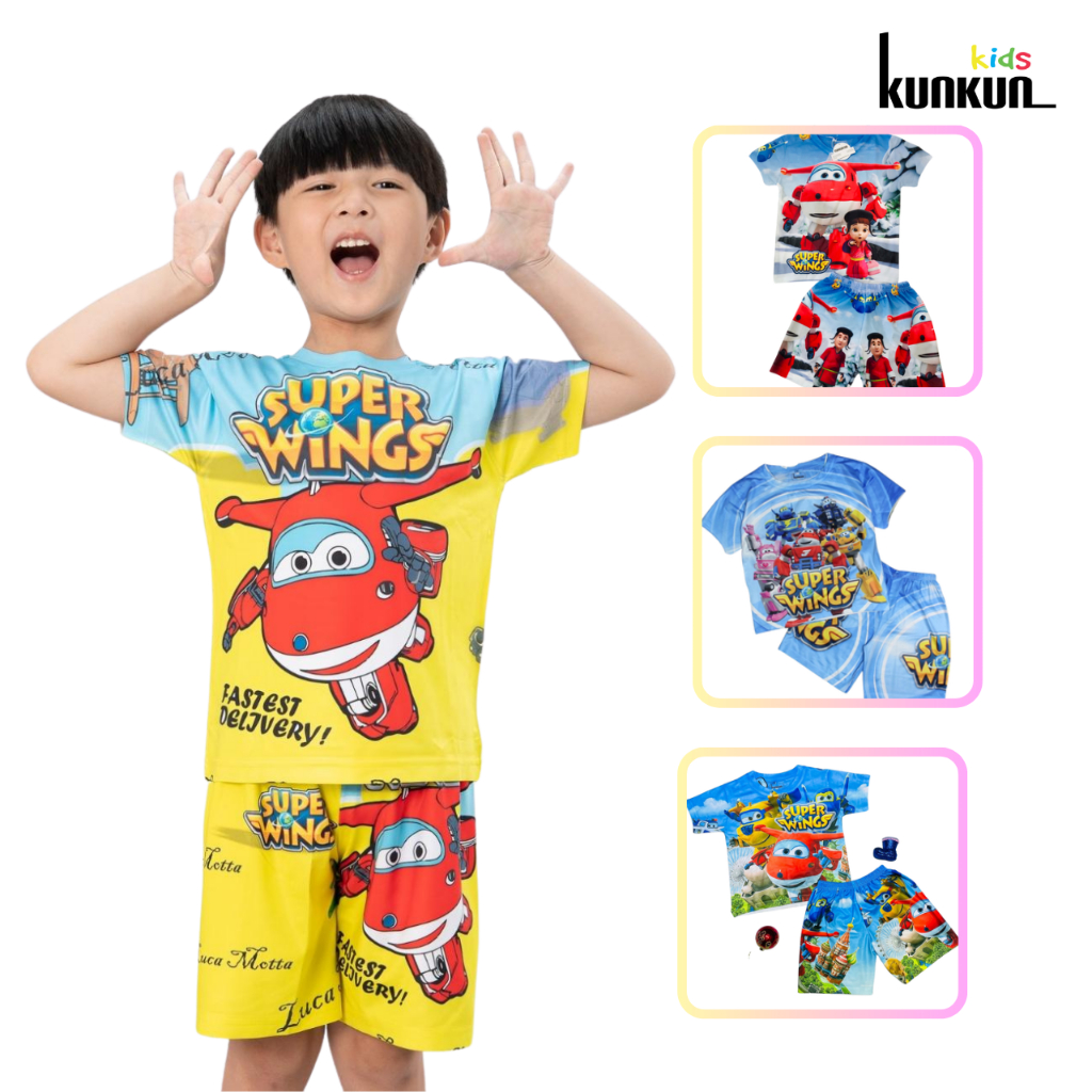 [10-60kg]Đồ bộ bé trai in 3D hình máy bay TP066,70 chất thun lạnh co giãn 4 chiều-Quần áo cao ...