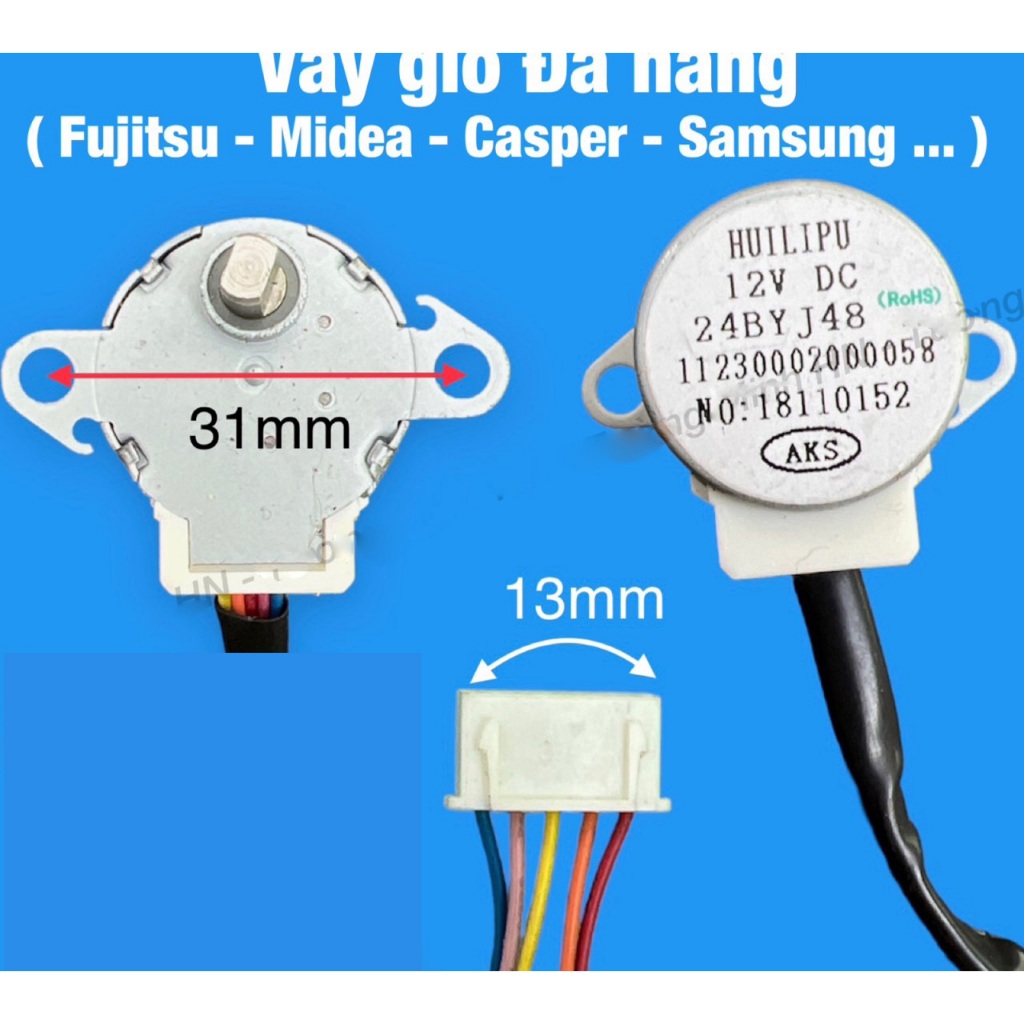 Motor cánh vẫy đảo gió máy lạnh - mô tơ máy lạnh các hãng Capper ...