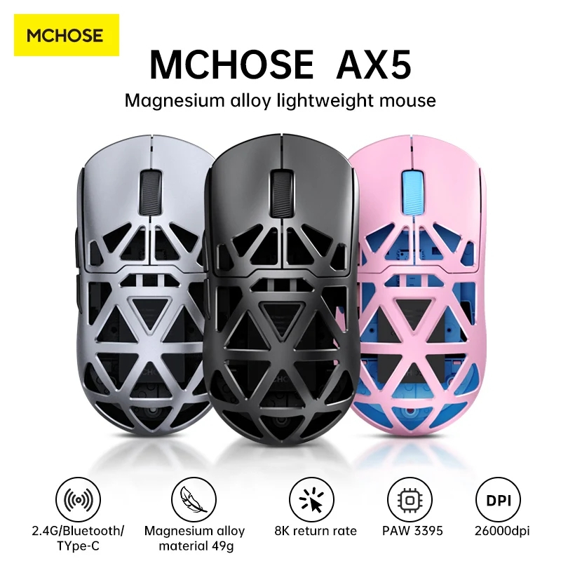 [HÀNG CÓ SẴN] Chuột Gaming không dây kim loại Magnesium siêu nhẹ MCHOSE ...