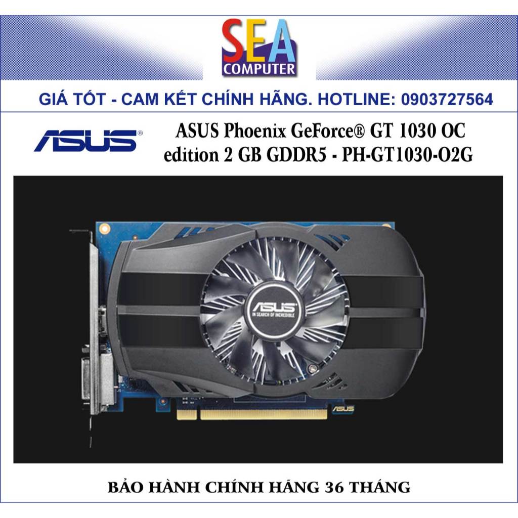 ASUS Phoenix GeForce® GT 1030 OC edition 2 GB GDDR5 - PH-GT1030-O2G ...