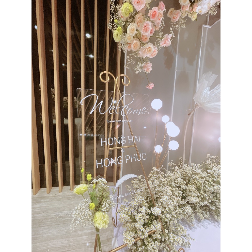 Bảng Welcome Mica Kính Trong Suốt - BẢNG TÊN ĐÁM CƯỚI, SINH NHẬT, LỄ ...